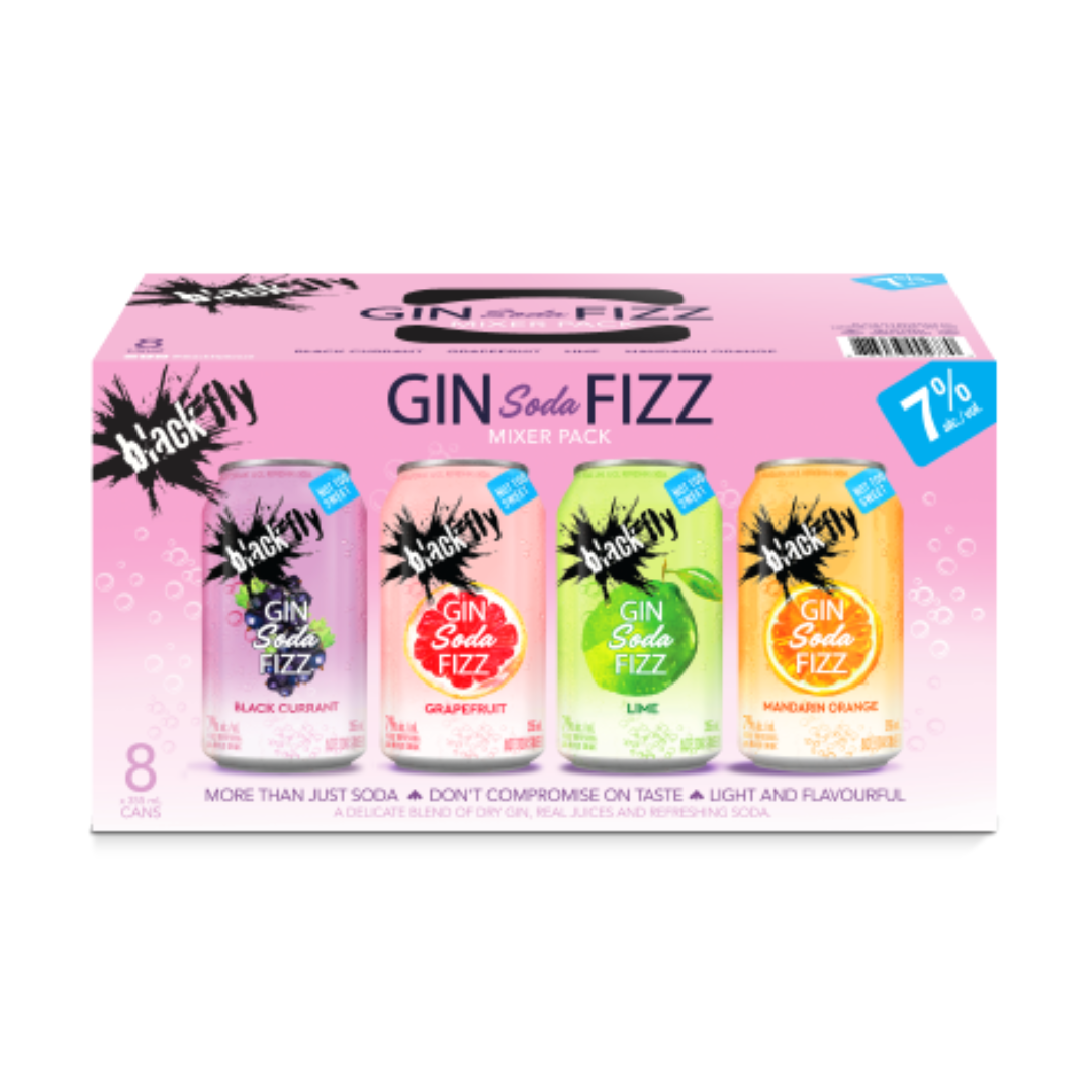 Black Fly Gin Fizz Mixer 8 cans – Co-op Wine Spirits Beer Saskatoon