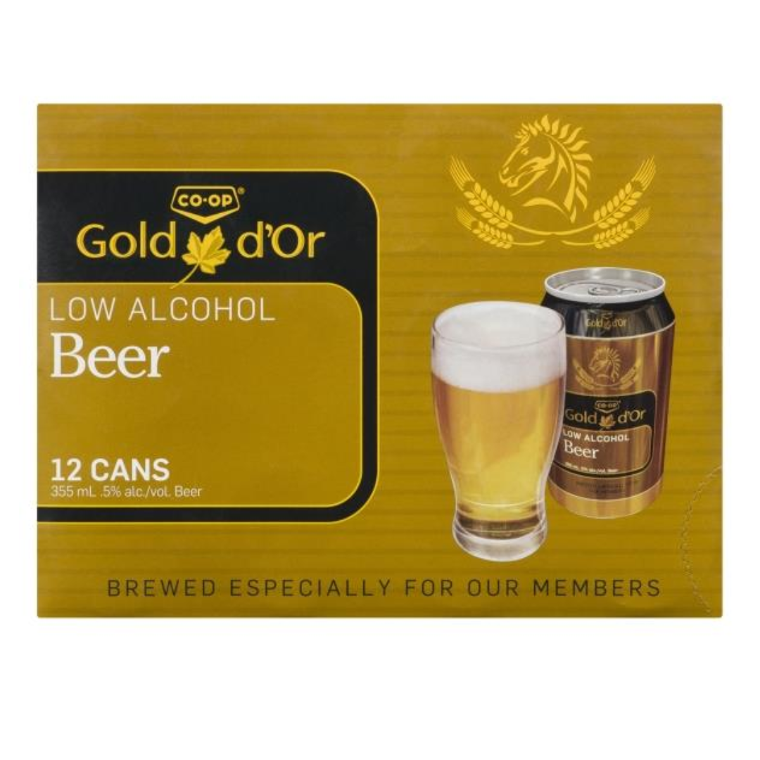 Co-op Gold Beer Low Alc 12 cans – Co-op Wine Spirits Beer Saskatoon