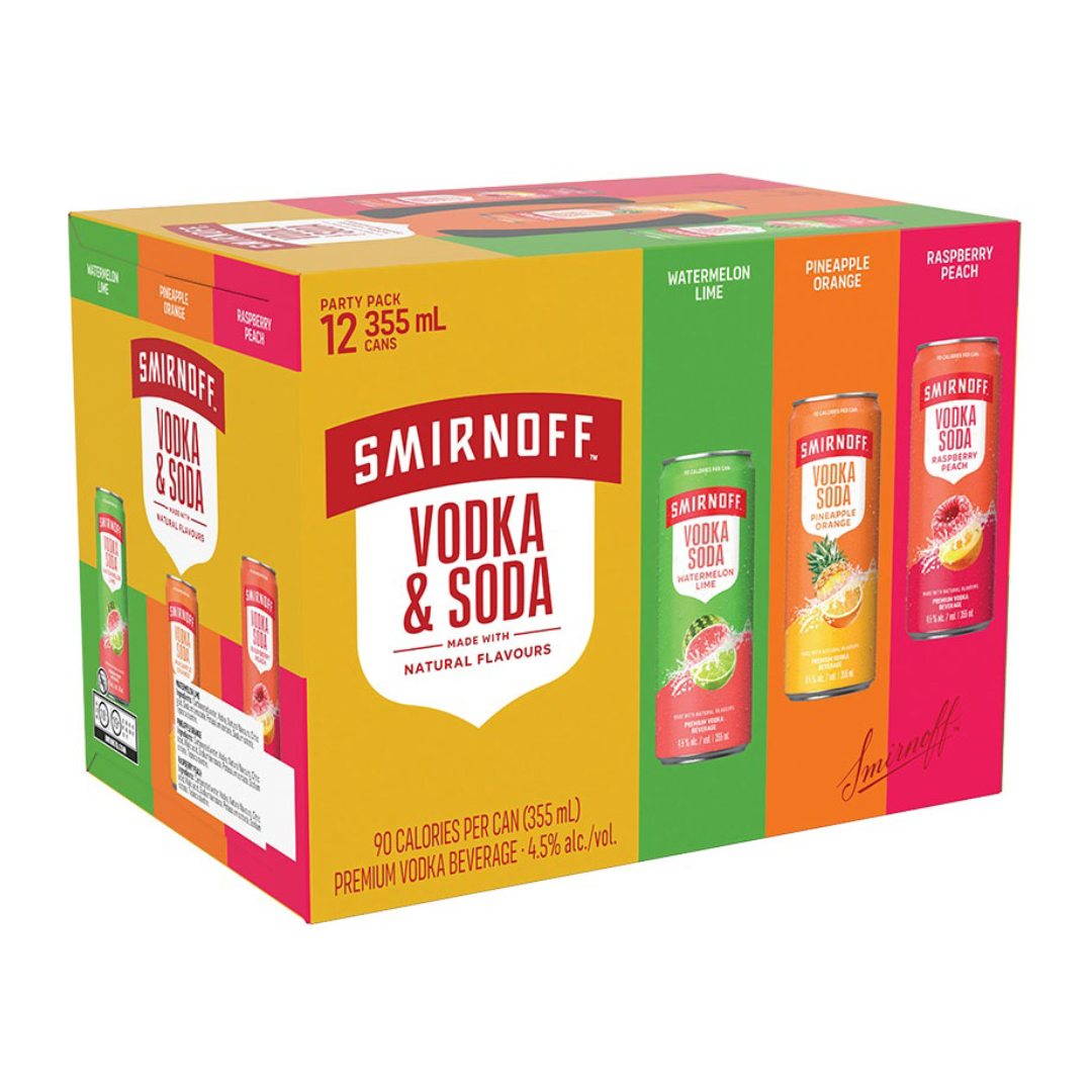Smirnoff Vodka Soda Variety Pack 12 cans – Co-op Wine Spirits Beer ...
