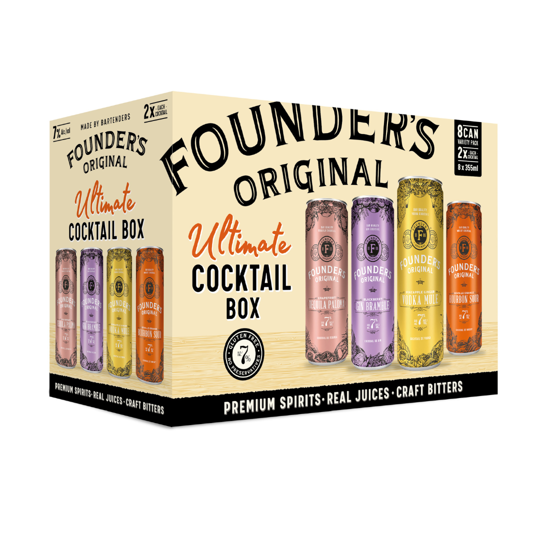 Founders Original Ultimate Cocktail Box 8 cans – Co-op Wine Spirits ...