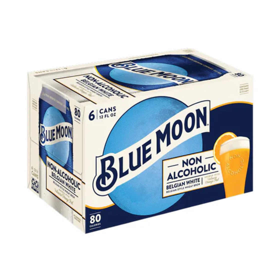 Blue Moon Non - Alc Belgian White 6 cans – Co-op Wine Spirits Beer ...