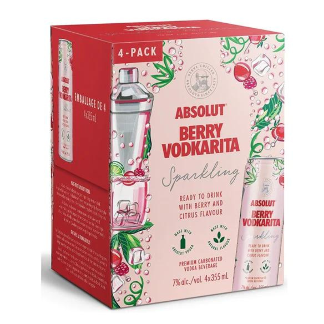 Absolut Berry Vodkarita 4 cans | Saskatoon Co-op Liquor – Co-op Wine ...