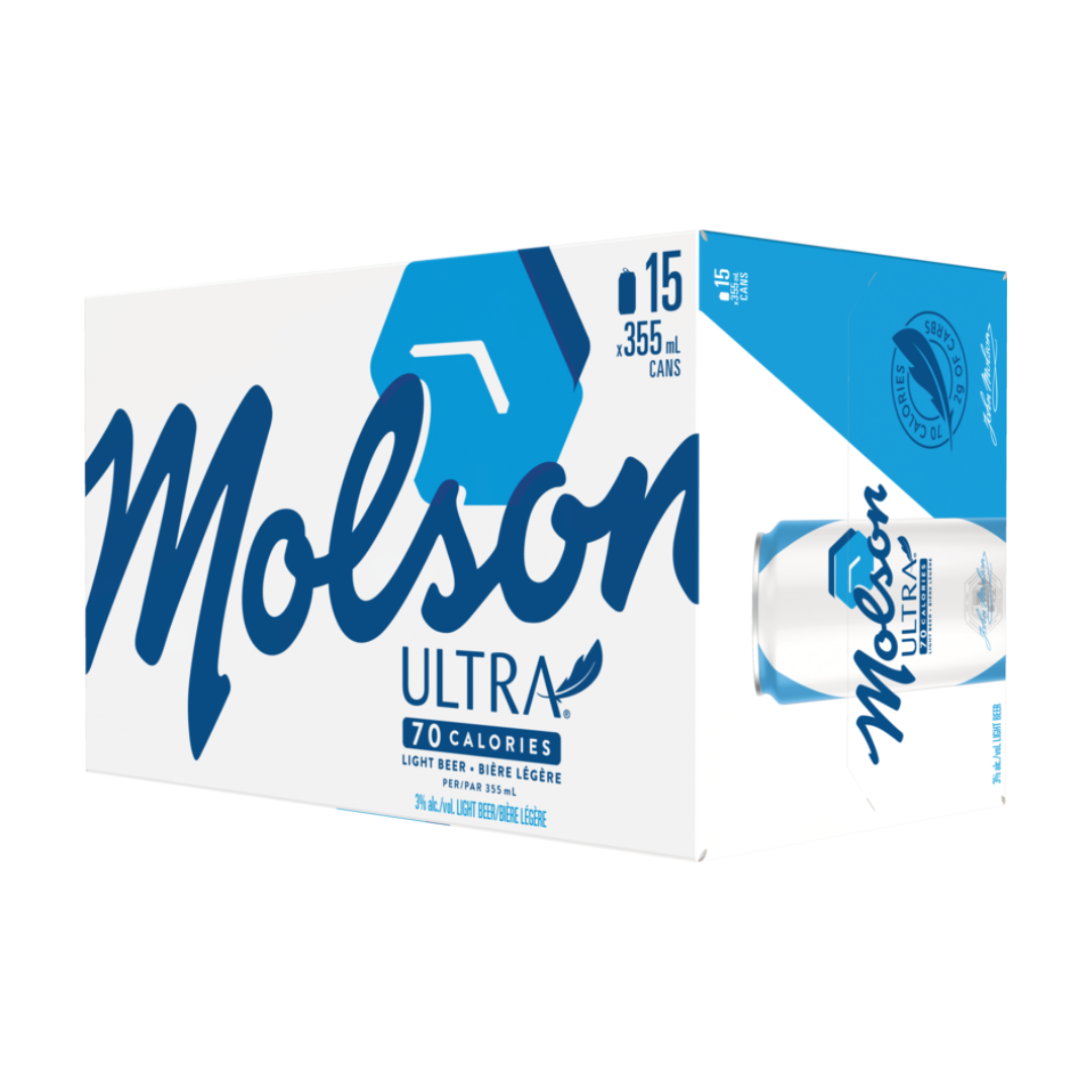 Molson Ultra 15 Cans – Co-op Wine Spirits Beer Saskatoon