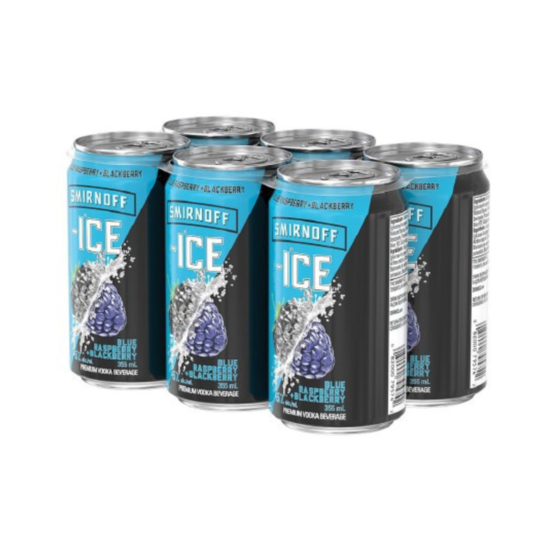 Smirnoff Ice Blue Raspberry And Blackberry 6 Cans – Co-op Wine Spirits ...
